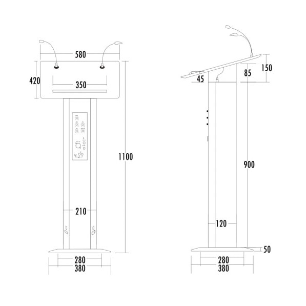 Pupitru pentru conferinte Lectern ITC T-6236 - eMAG.ro