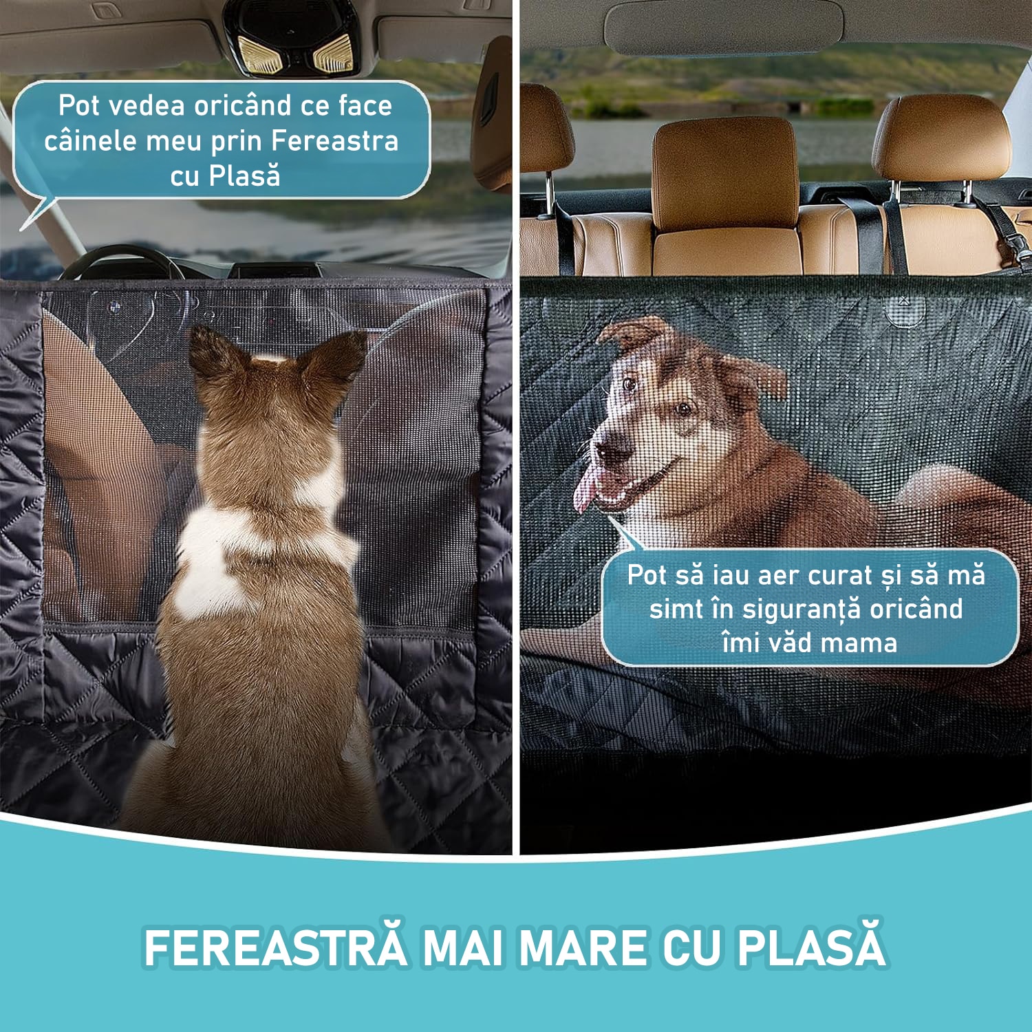 Husa scaune auto protectie si transport animale NextWave®️, pentru ...