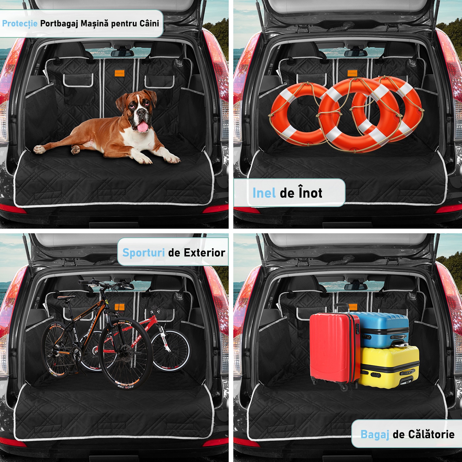 Husa auto portbagaj de protectie si transport animale NextWave®️, caini ...