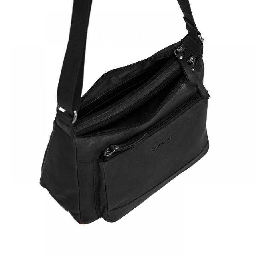 Дамска чанта, естествена кожа, Daniel Ray, серия Omaha, черна - eMAG.bg