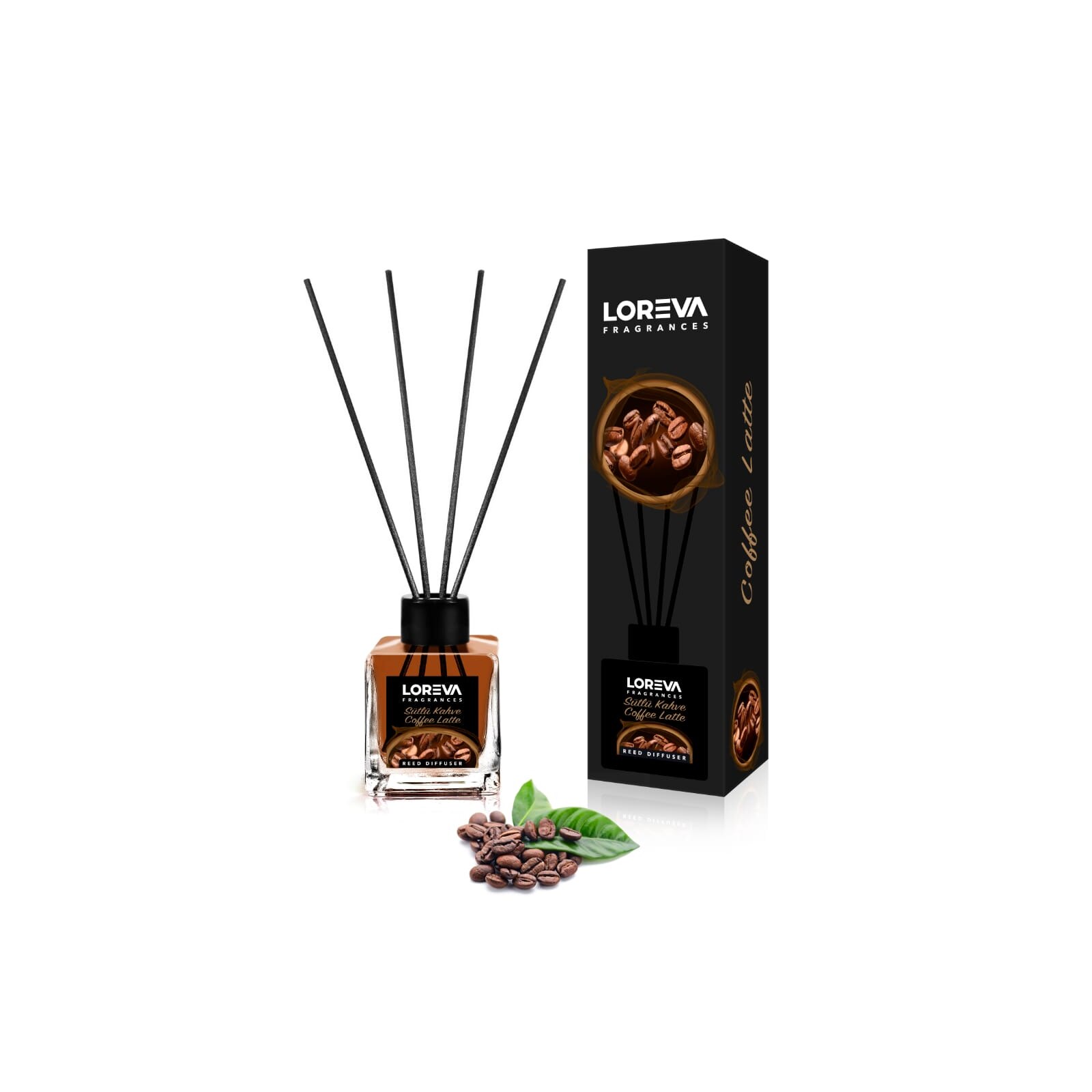 Odorizant de camera cu betisoare, Loreva, Coffee Latte, 100 ml - eMAG.ro