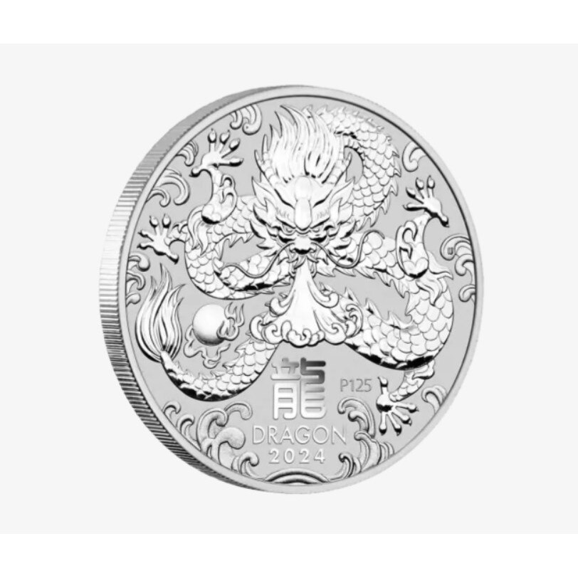 Moneda Argint, Lunar III Dragon, 31.1035 g, (o uncie), puritate 999.9 ...