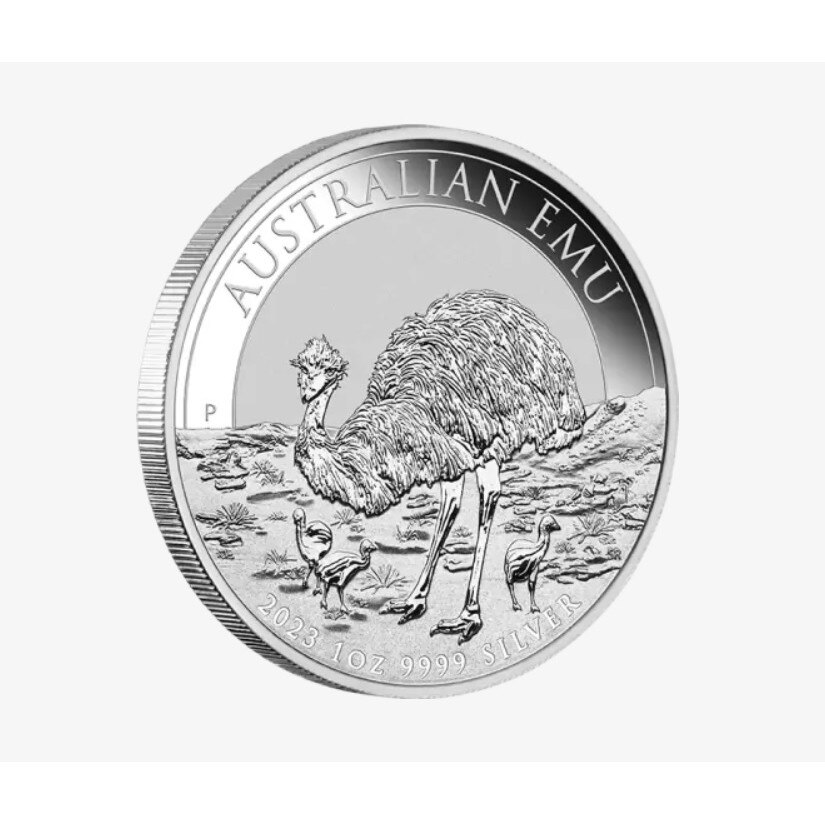 Moneda Argint, Emu Perth Mint, 31.1035 g, (o uncie), puritate 999.9 ...