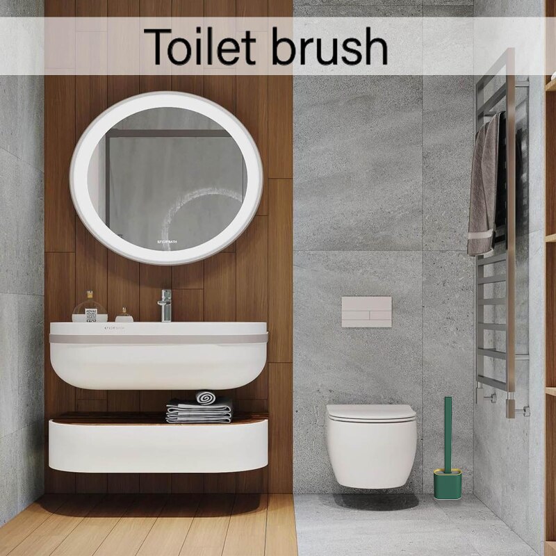 Perie Verde Inchis WC CCmax din Silcon cu Cap Flexibil pentru Vasul de ...