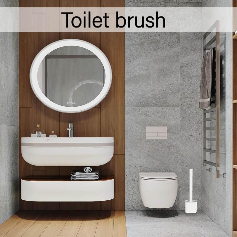 Perie Alba WC CCmax din Silcon cu Cap Flexibil pentru Vasul de Toaleta ...