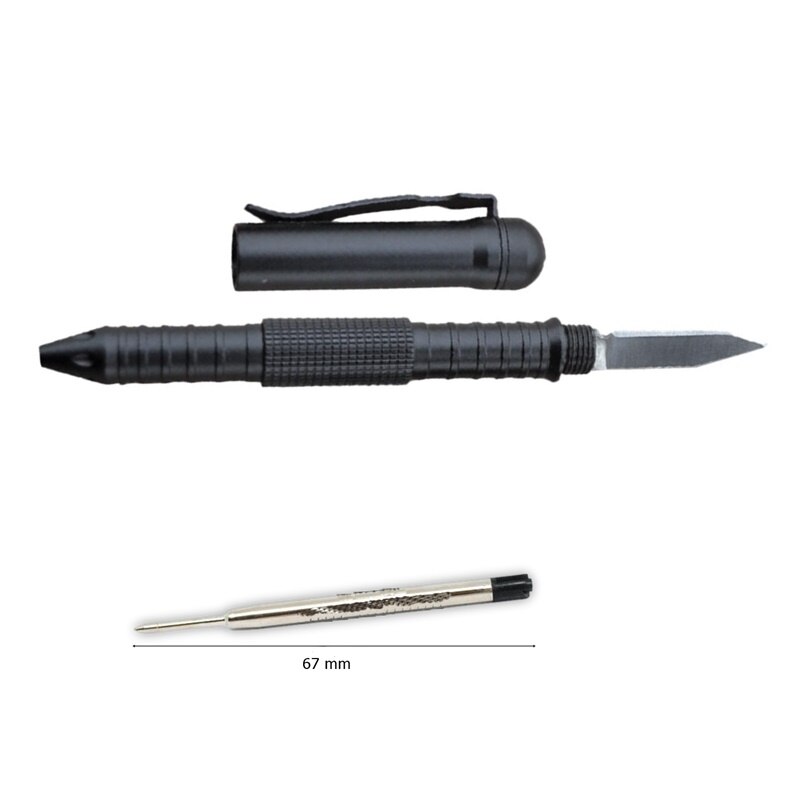 Pix tactic cu cutit, metalic, negru, 15, 5 cm - eMAG.ro