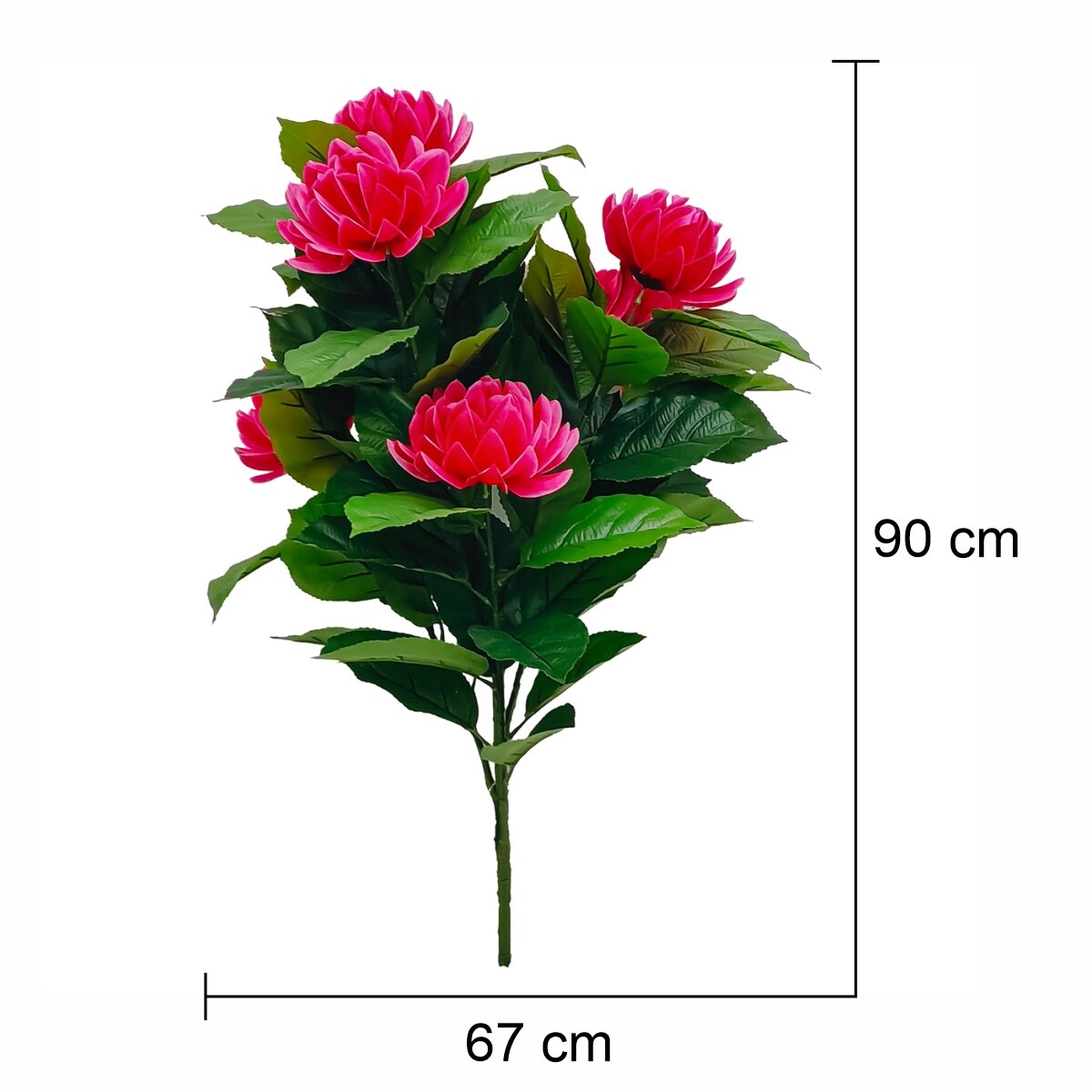 Floare artificiala fara ghiveci, Naimeed D5630, 90x67 cm, Rosu - eMAG.ro