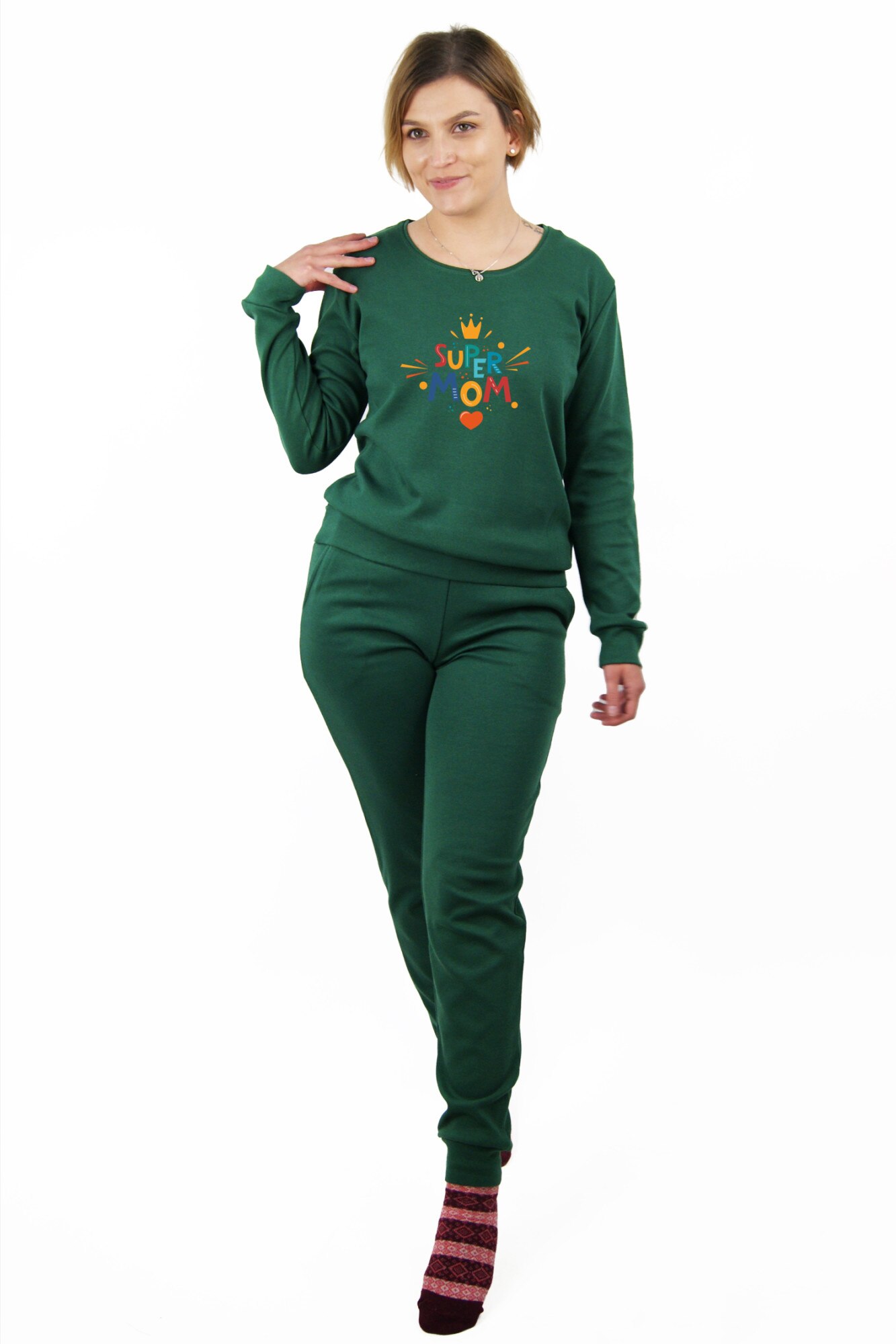 Pijama pentru femei personalizat super mom queen - eMAG.ro