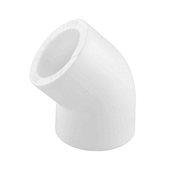 Cot PPR Alb, 45 grade, D.75mm, kalde - eMAG.ro