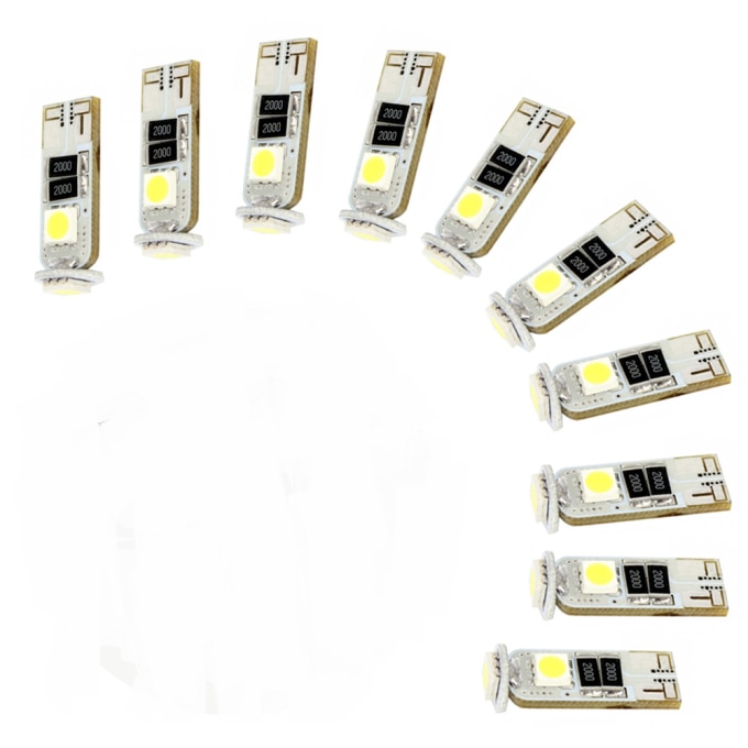 Set 10 becuri LED pozitie T10 W5W 12V 3W, 54 lumeni - eMAG.ro