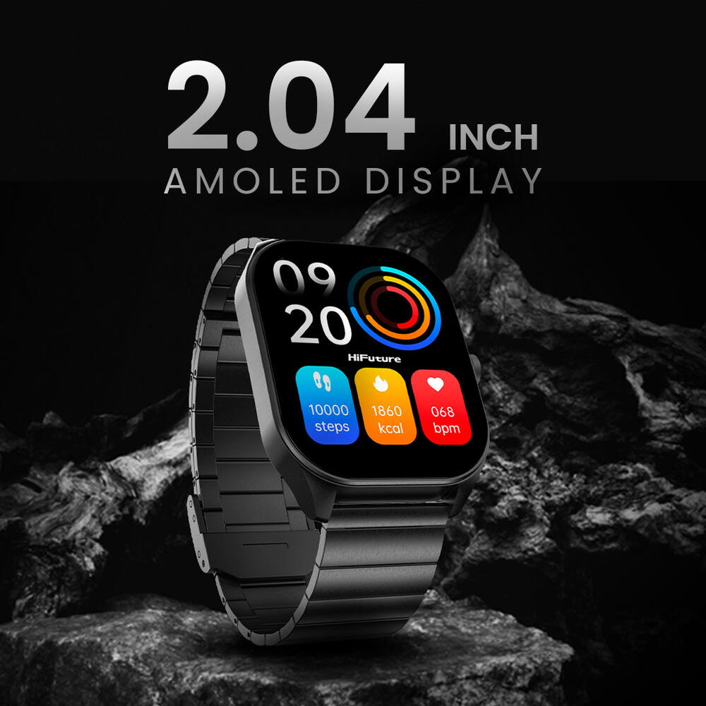 SmartWatch HiFuture Apex 2.04 inch, Rezistent la apa, Baterie 7 zile ...
