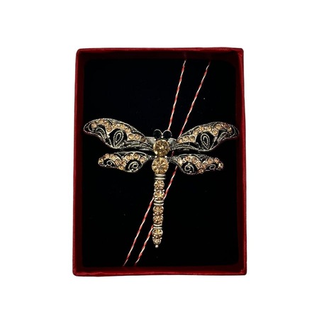 Martisor brosa in cutie de catifea rosie 9 x 5 cm cu fereastra de ...