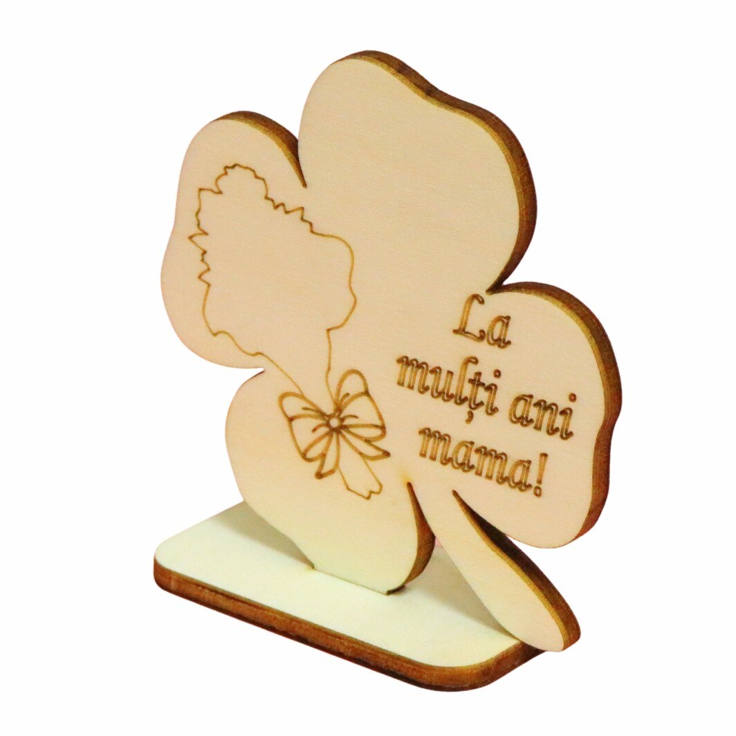 Martisor, Baza pentru flori, Trifoi, La multi ani mama, Lemn, Primavara ...