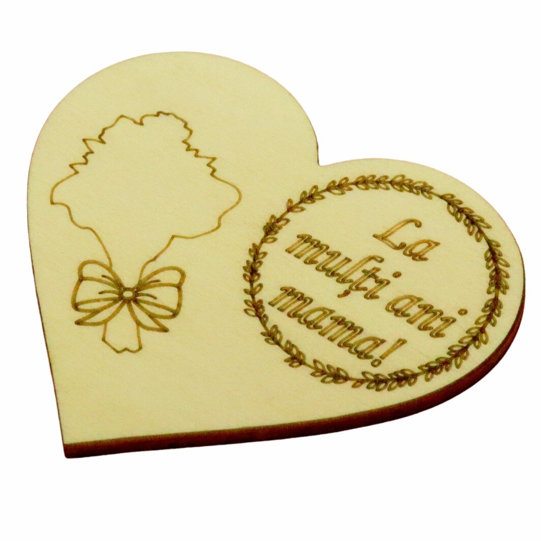 Martisor, Baza pentru flori, Inima, Lemn, La multi ani mama, Primavara ...