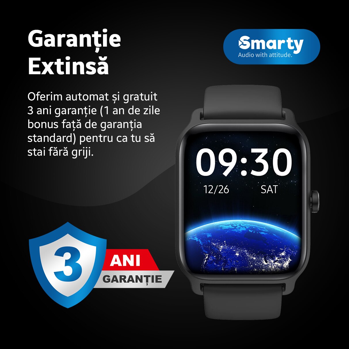 Ceas SmartWatch Smarty® Excellence, 1.8" Touch, Notificari Apel ...