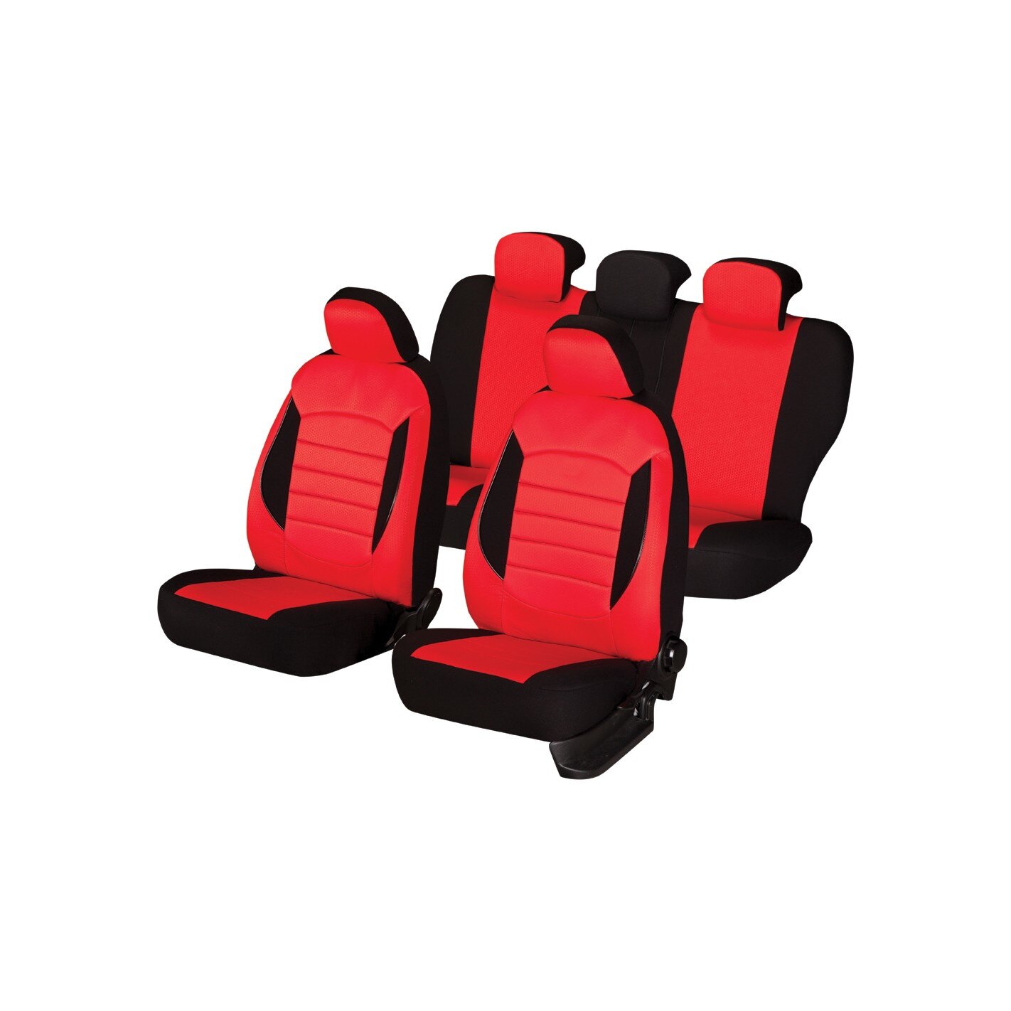 Set huse scaune auto Rosu, Universale, 5 bucati - eMAG.ro