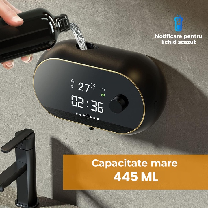 Dozator sapun lichid cu spuma, dispenser cu senzor de miscare, fara ...