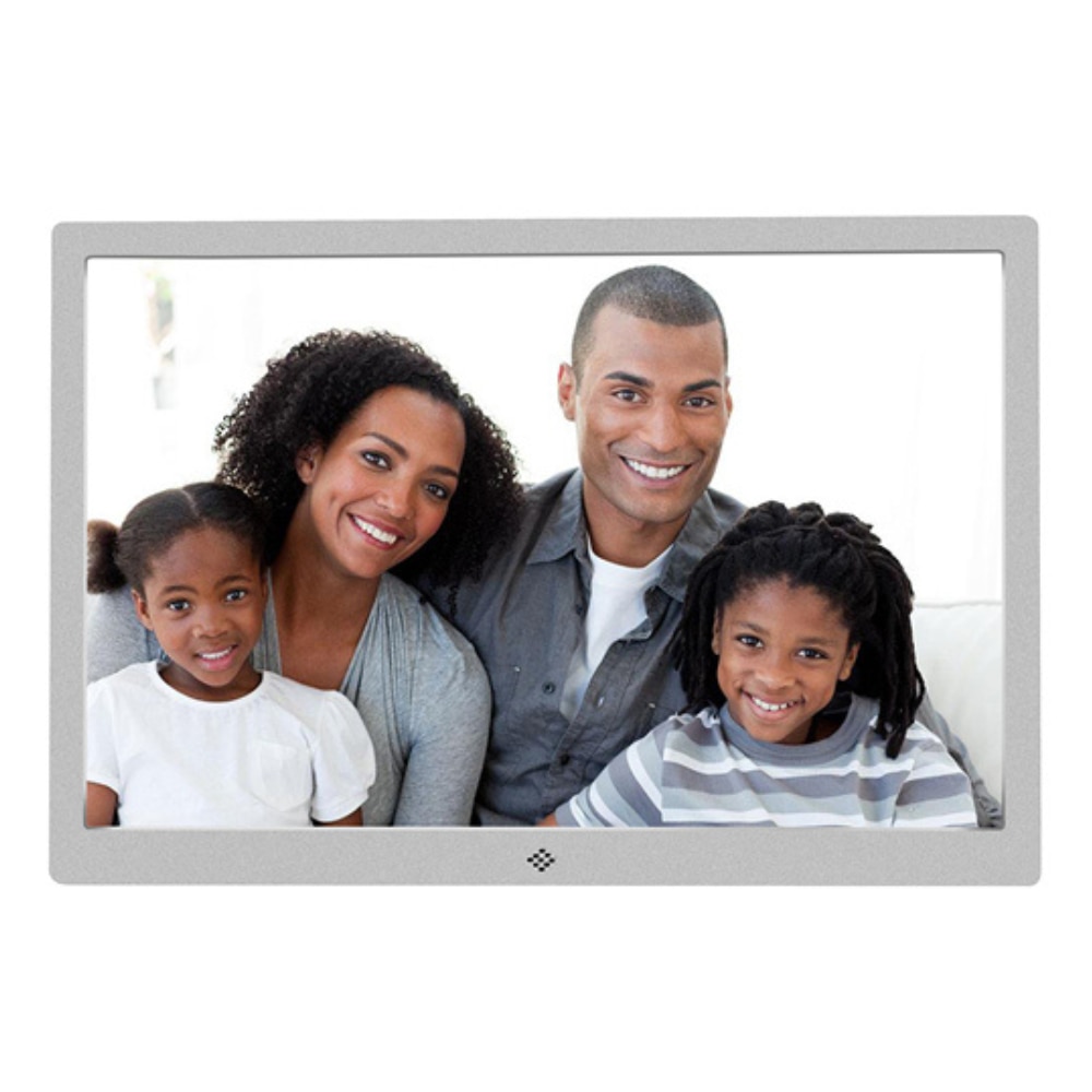 Rama foto digitala 15 inch din aluminiu, USSPY®, slim, LED, ideala ...