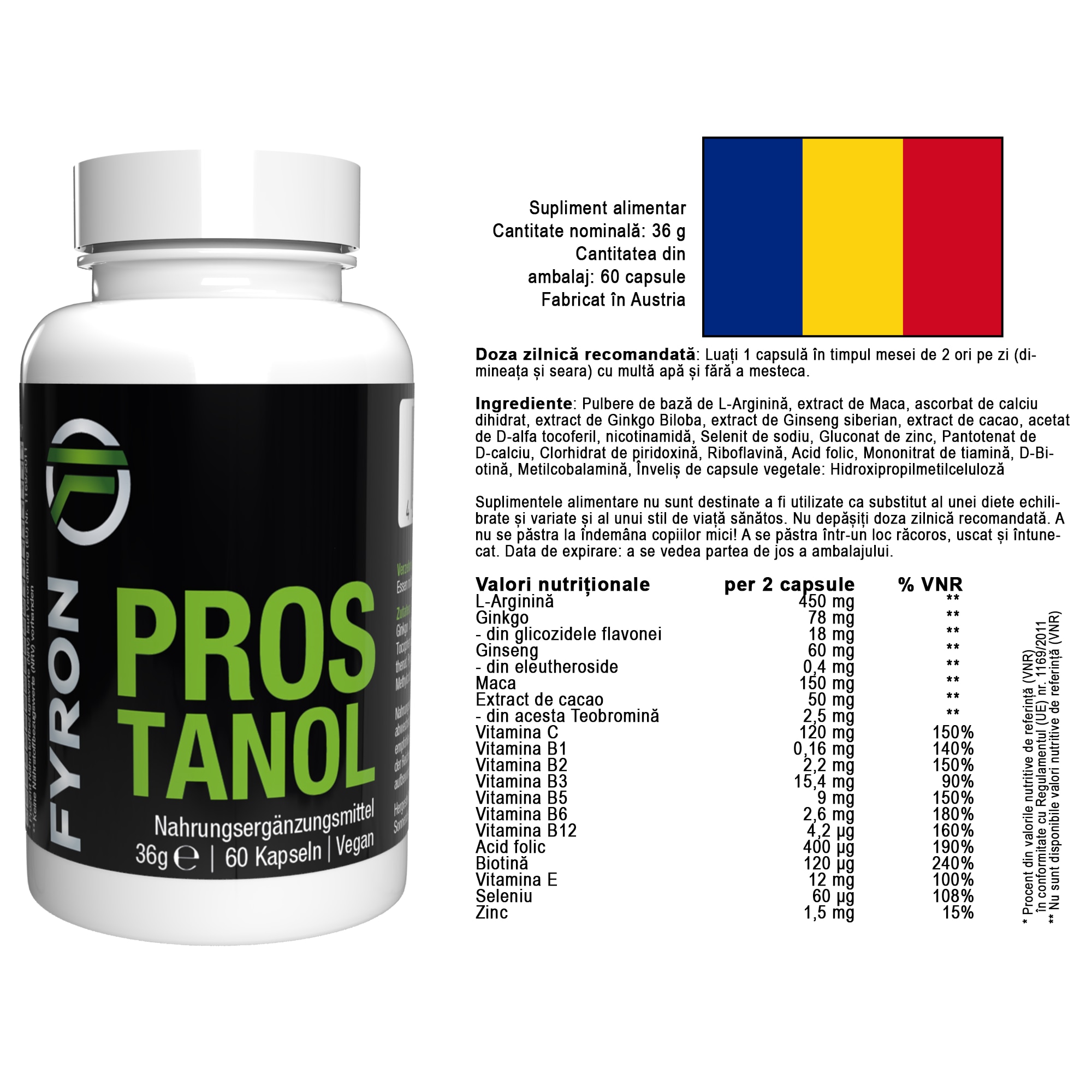 Prostanol, Fyron, 60 capsule, Multicolor - eMAG.ro