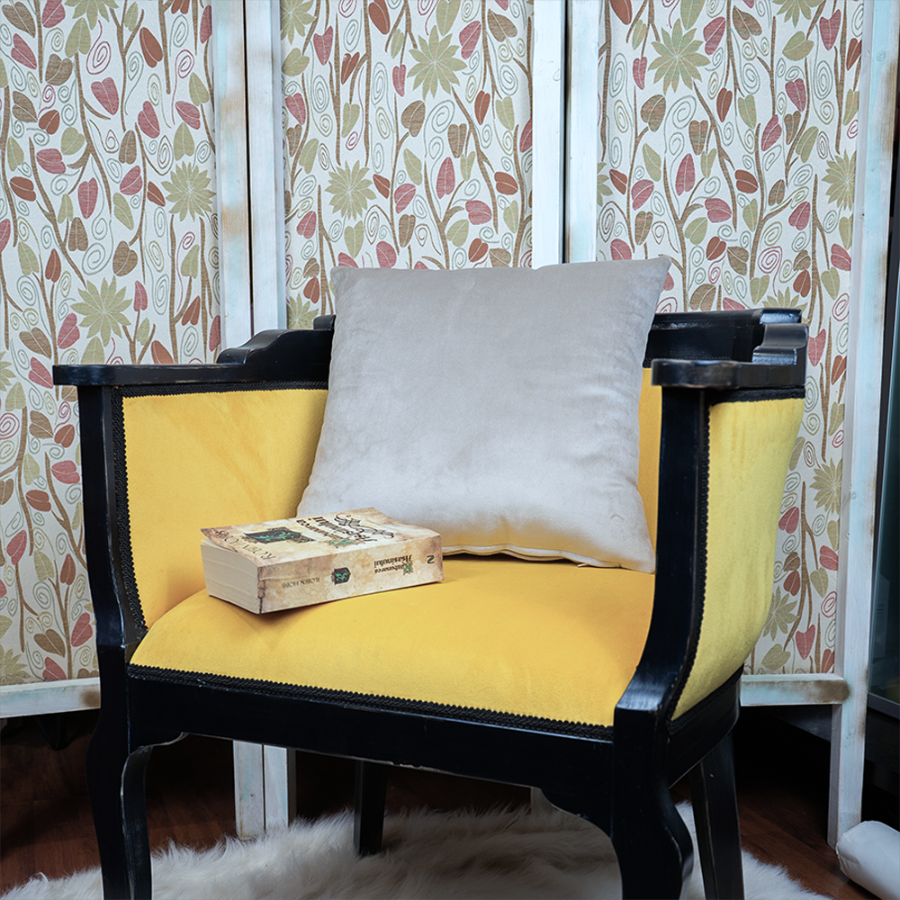 Set 2 Perne Decorative Tex, Gri-Bej, catifea, 45x45cm - eMAG.ro