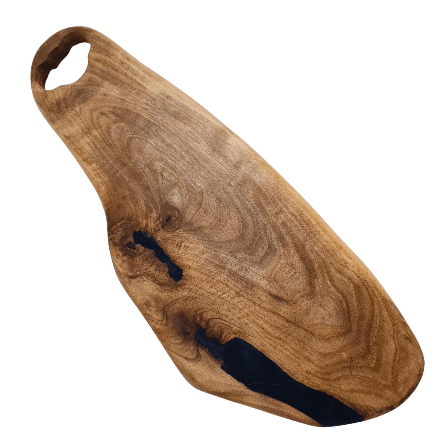 Tocator Handmade din Lemn de Nuc cu Insertii de Rasina - eMAG.ro