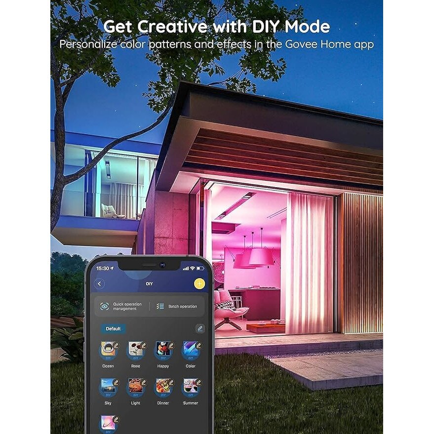 Banda LED RGB inteligenta Govee H613C, Wi-Fi, Bluetooth, sincronizare ...