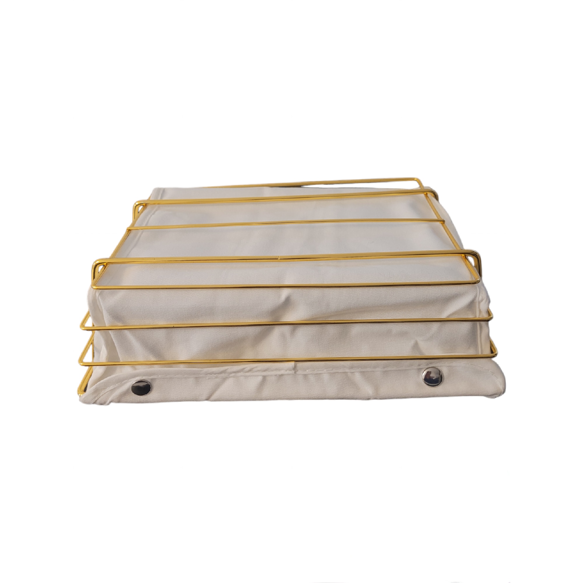 Cos dreptunghiular pentru paine si patiserie auriu, din metal, cu husa ...