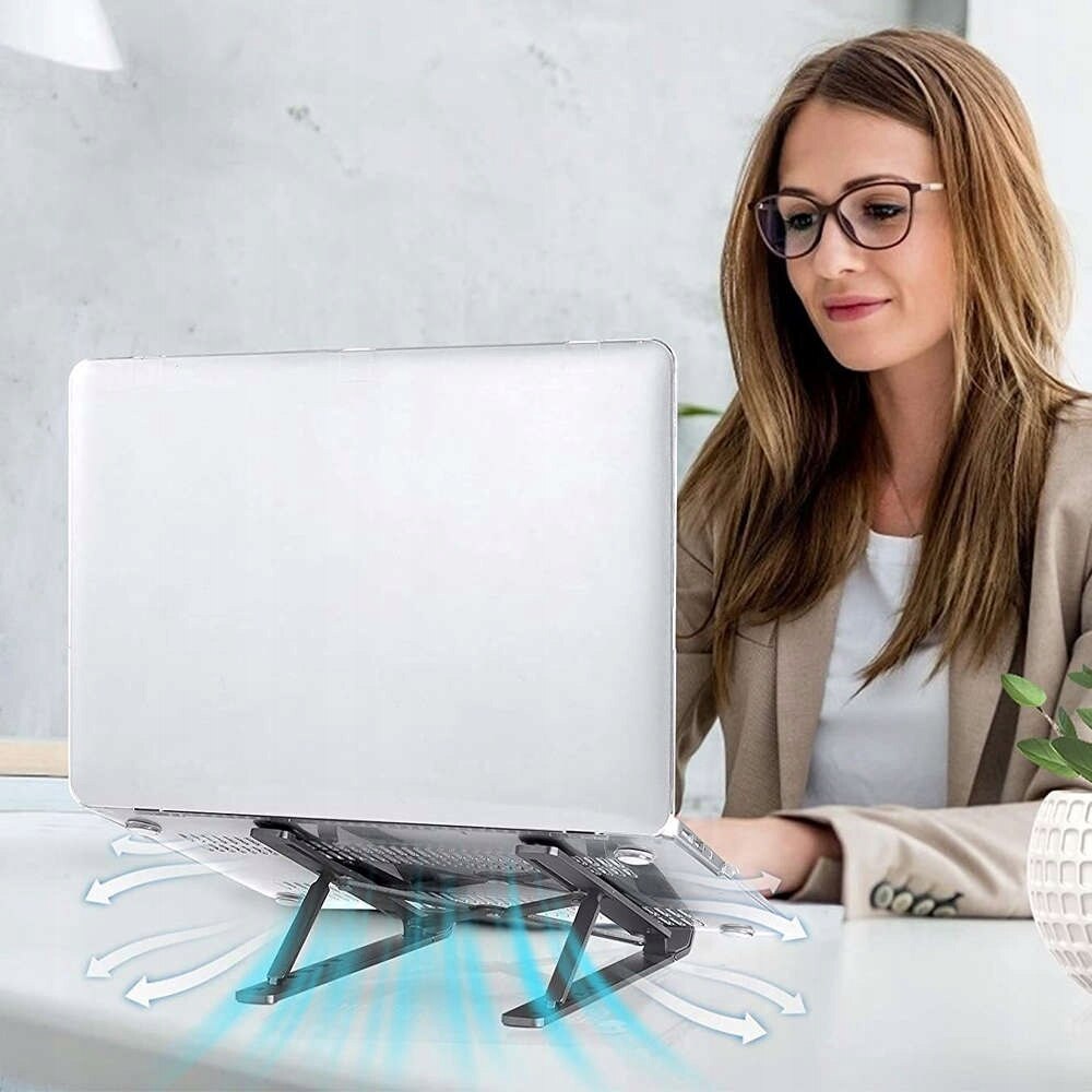 Suport Masa Rabatabila pentru Laptop, Plastic, Negru - eMAG.ro