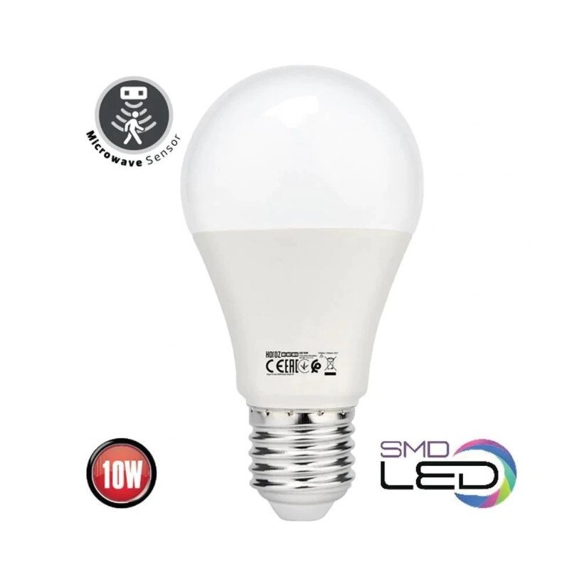 Bec led cu senzor de miscare si de lumina, Horoz Force-10, putere 10W ...