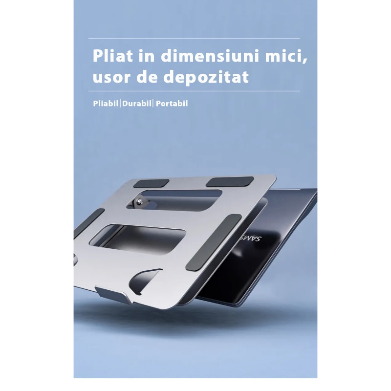 Suport pentru Laptop si Tableta din Aluminiu, 12 - 17.3 inch, Reglabil ...