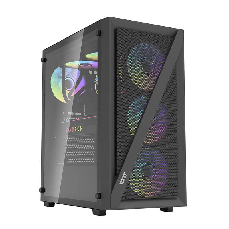 Carcasa computer, darkFlash, Middle Tower, 385 x 218 x 447 mm, Negru ...