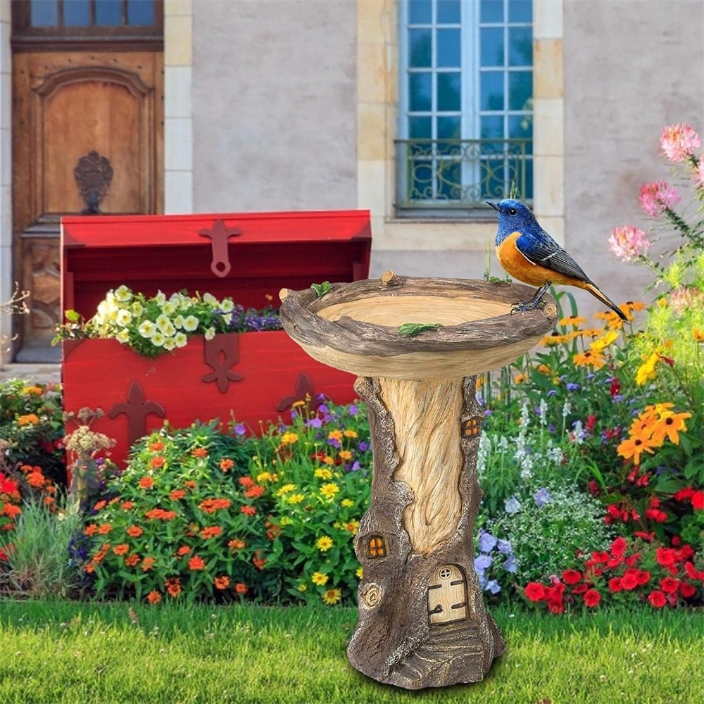 Fantana pasari pentru gradina, Rasina naturala, Maro - eMAG.ro