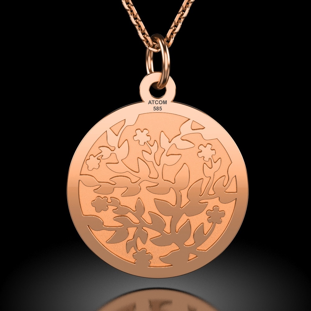 Colier din aur roz model Begonia - eMAG.ro