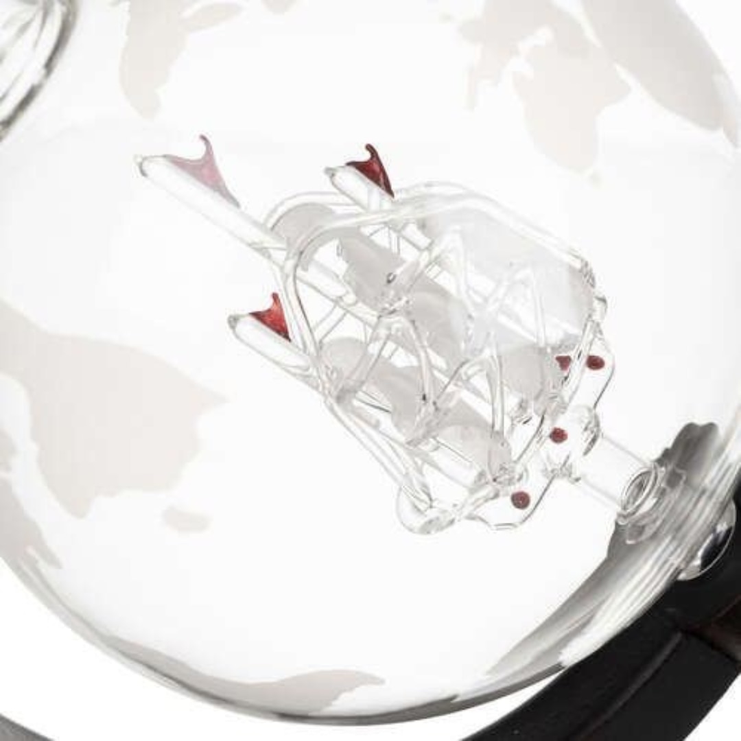 Set decantor Lemaro®, Forma de Glob Pamantesc, 850ml, 9 Cuburi din Roca ...