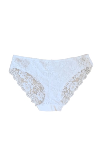 Chiloti clasici pentru femei, dantela, Lemila, alb, L - eMAG.ro