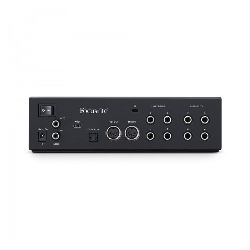 Interfata audio pentru PC/Mac, Focusrite, USB, Rosu/Negru - eMAG.ro