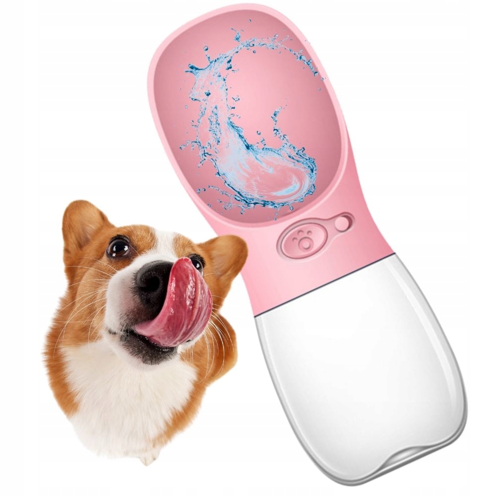 Sticla de apa cu castron, Wesolypupil, Plastic, Roz - eMAG.ro