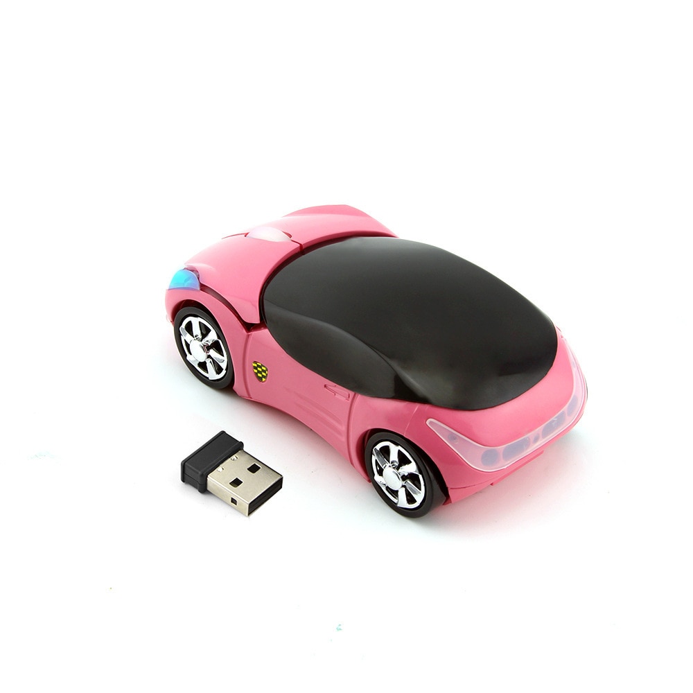 Mouse fara fir tip masina Ferrari, Sunmostar, USB, Roz - eMAG.ro