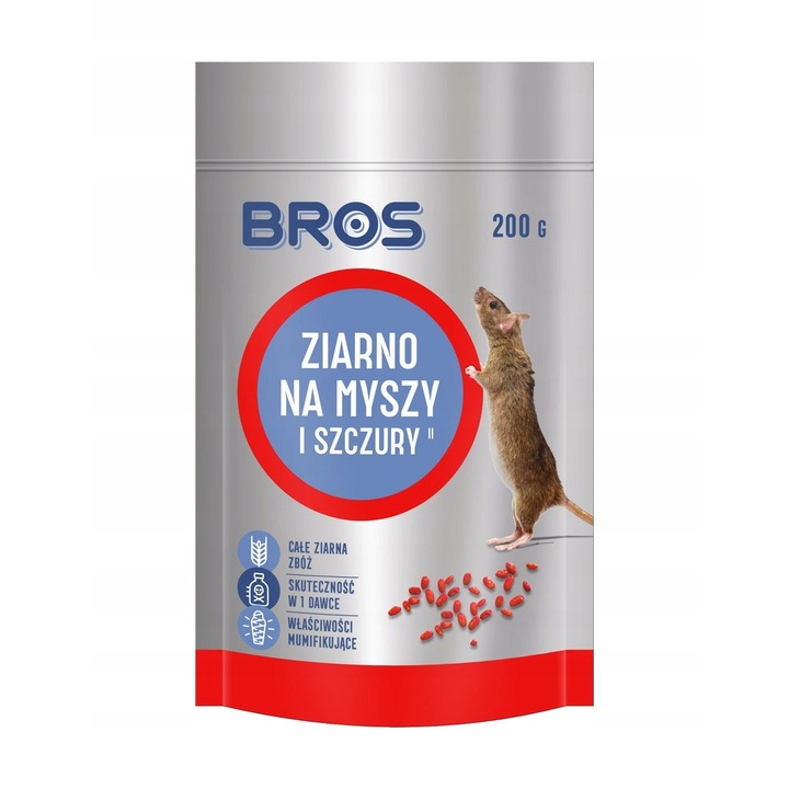 Otrava impotriva soarecilor si sobolanilor, Bros, 200 g - eMAG.ro