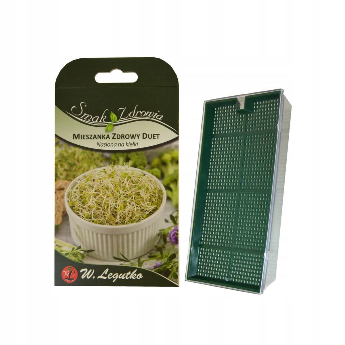 Set seminte si germinator, W. Legutko, 5g, 10x16x3 cm, Verde/Alb - eMAG.ro