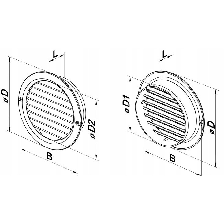 Grila de ventilatie, Vents, 125 mm, Negru - eMAG.ro