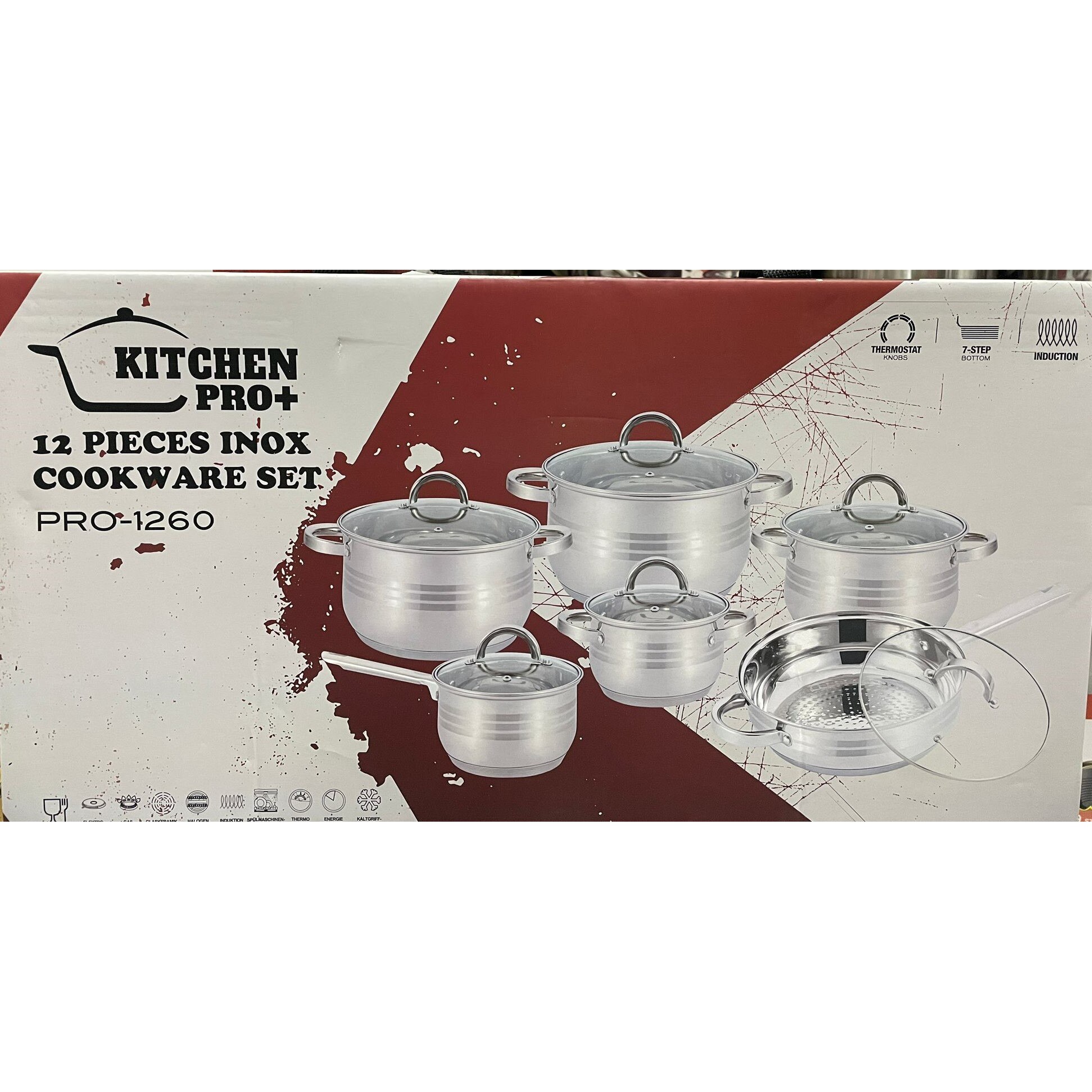 Set oale inox Kitchen Pro 12 piese, PRO-1260 - eMAG.ro