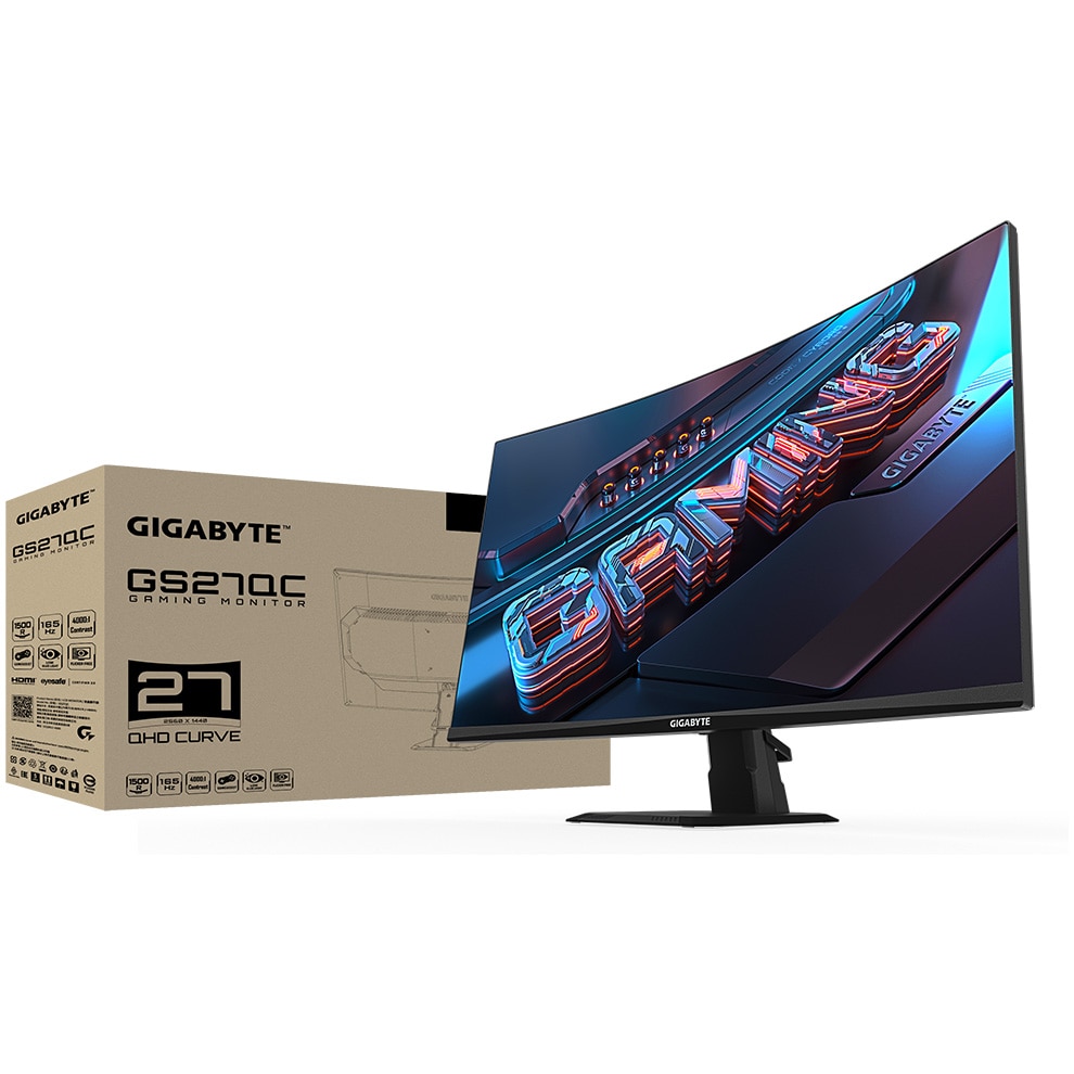 Monitor Gaming Gigabyte GS27QC, 27", VA, QHD, 2560 x 1440, 1 ms, 170 Hz ...