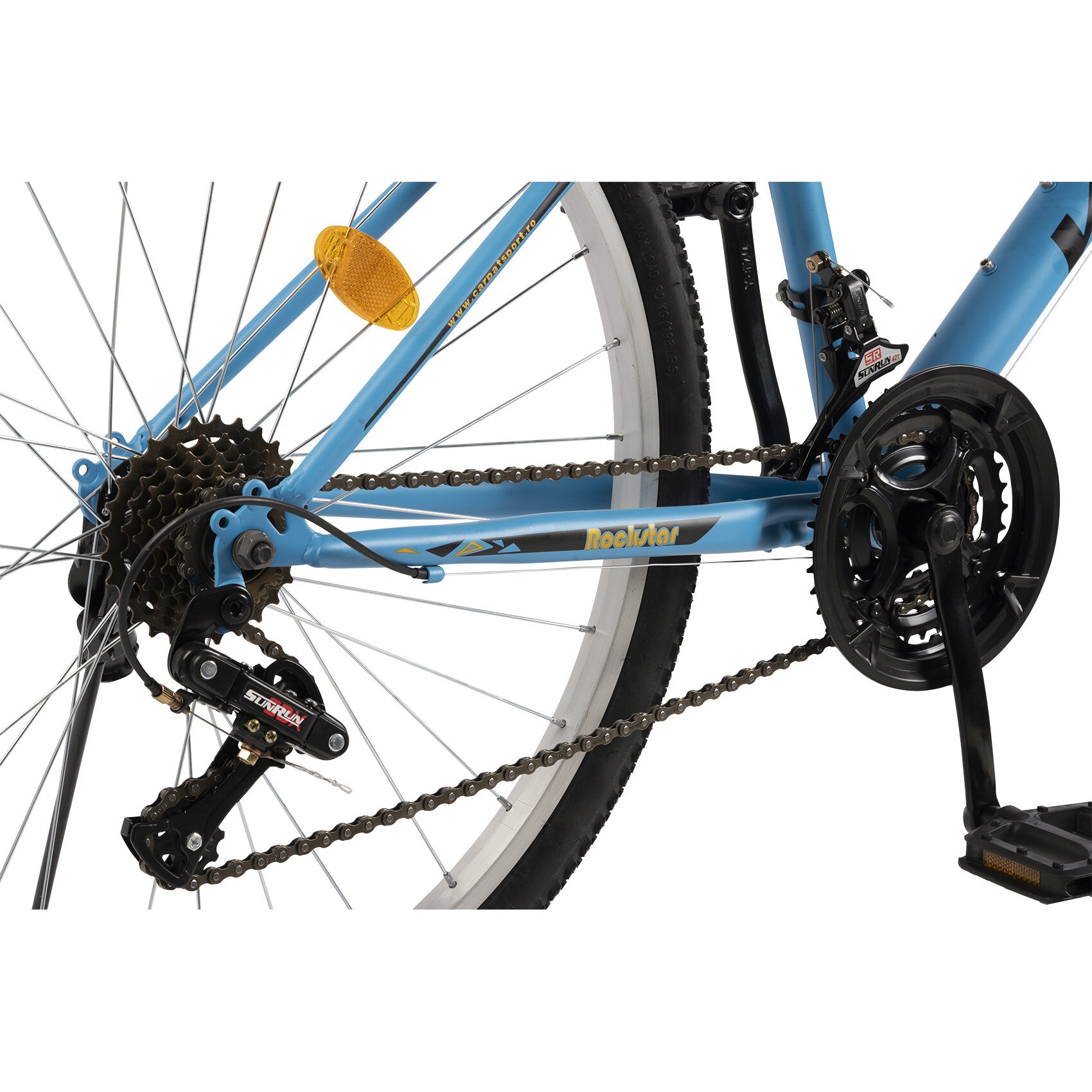 Bicicleta MTB cu Roti de 26", Suspensie fata, Echipare SunRun, Frane V ...