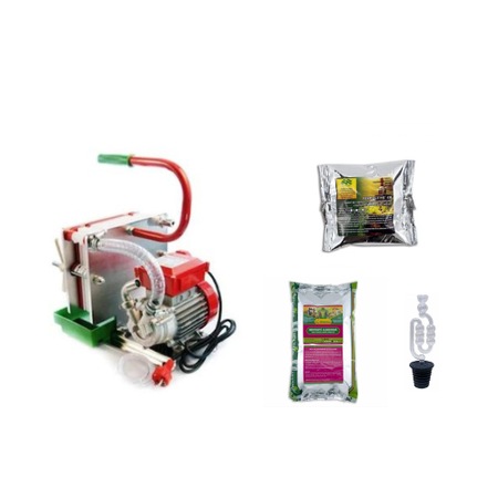 Pachet Aparat de filtrare vin Colombo 6 INOX, 250 L/h + Dop damigeana ...