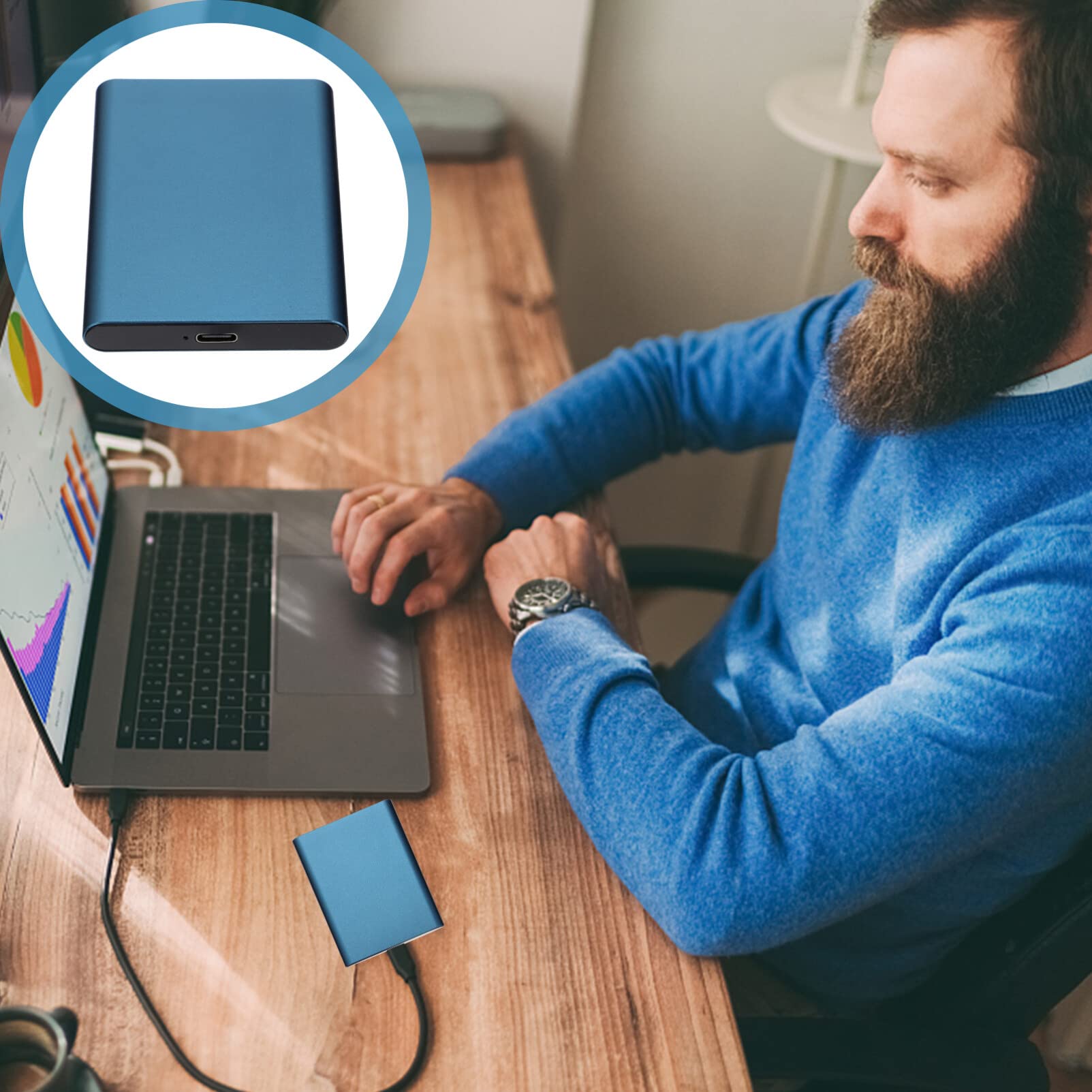 Hard disk extern 2T pana la 500 MB/s, SC0530, compatibil cu PC -ul ...