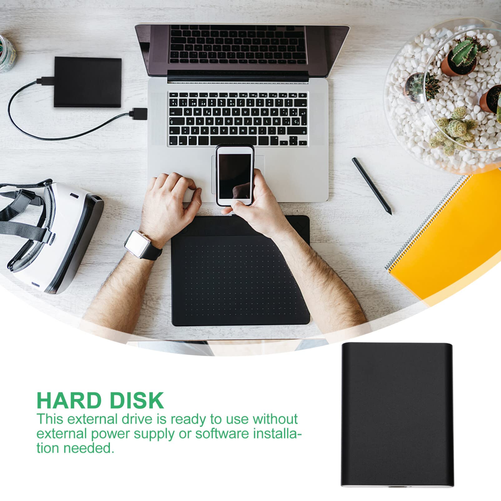 Hard disk extern SSD, Aluminiu, TB51, Portabil, USB 3.0, 10TB, Negru ...