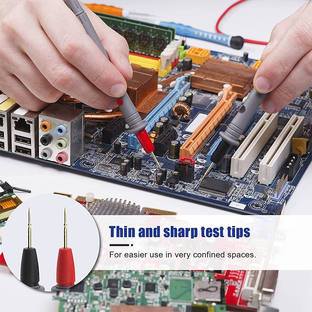 Tester multimetru, Minetgnon®, 20A, 1000V, Pereche de cabluri de ...