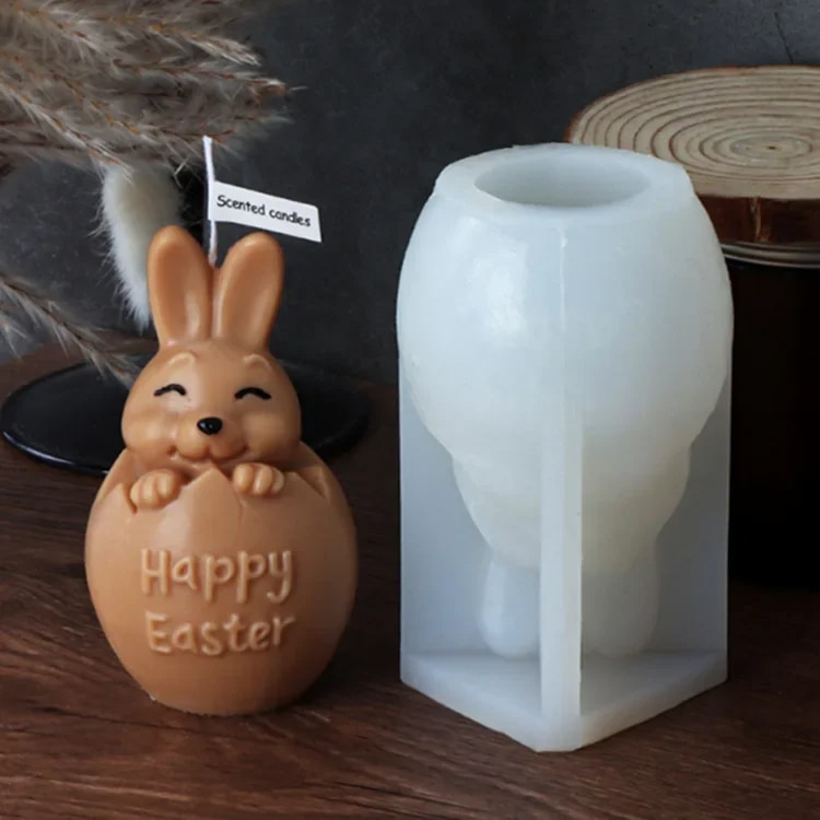 Matrita de silicon, Milmatt, Model ou de Paste cu iepuras Easter, pentru lumanari, silicon ...