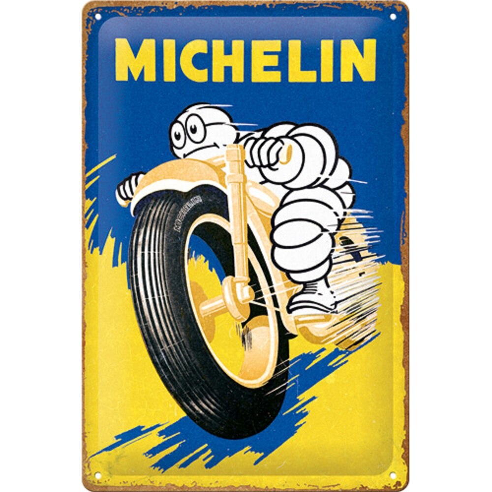 Placa decor metalica 20x30 Michelin Motorcycle Bibendum - eMAG.ro